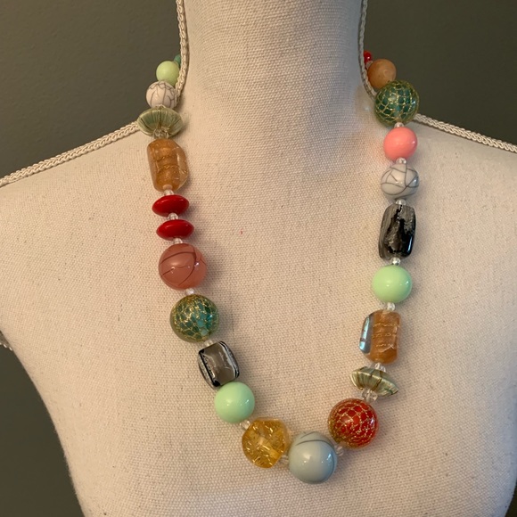 Vintage | Jewelry | Vintage Yousi Stamped Beaded Necklace | Poshmark